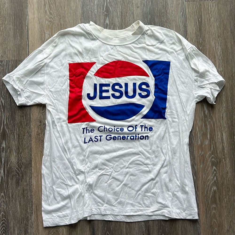 Vintage Jesus Pepsi T - Large - Gem